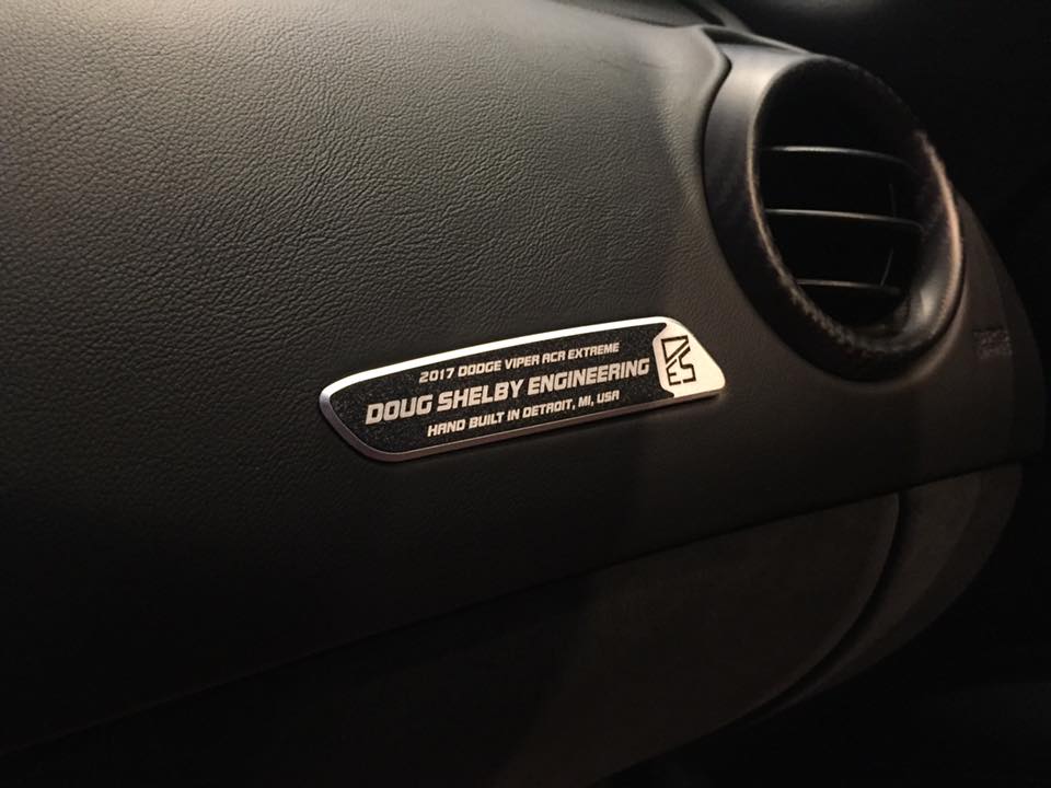 2013-2017 Gen V Custom Dash Plaque – Doug Shelby Engineering